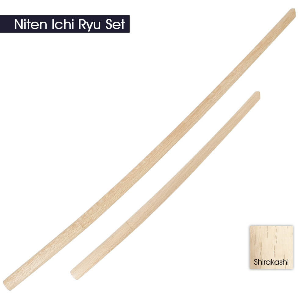Deluxe Niten Ichi Ryu Bokken & Shoto - Daisho Set